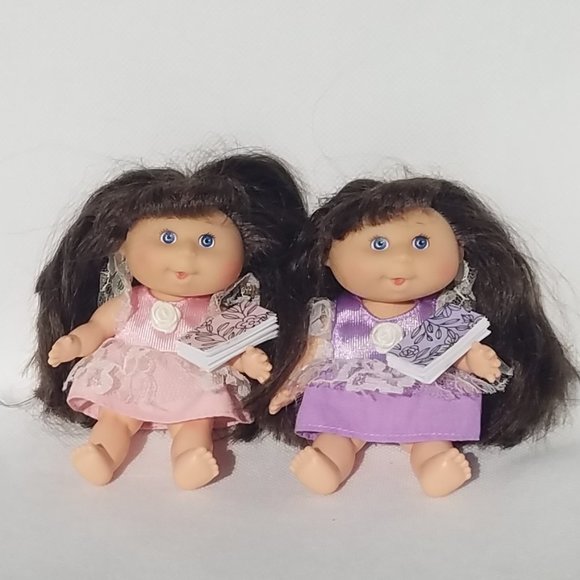 Cabbage Patch | Toys | Twin Miniature 4 Cabbage Patch Kids 99s Dolls W Adoption Certificate ...